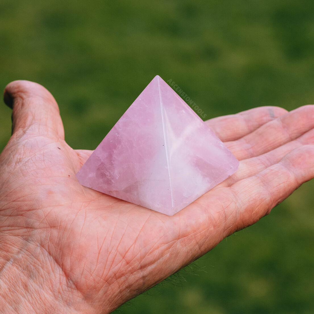 Rose Quartz Crystal Pyramid - Orgonite (Orgone Generator)